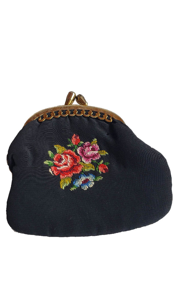 Vintage Embroidered Coin Purse - Style a Go-Go